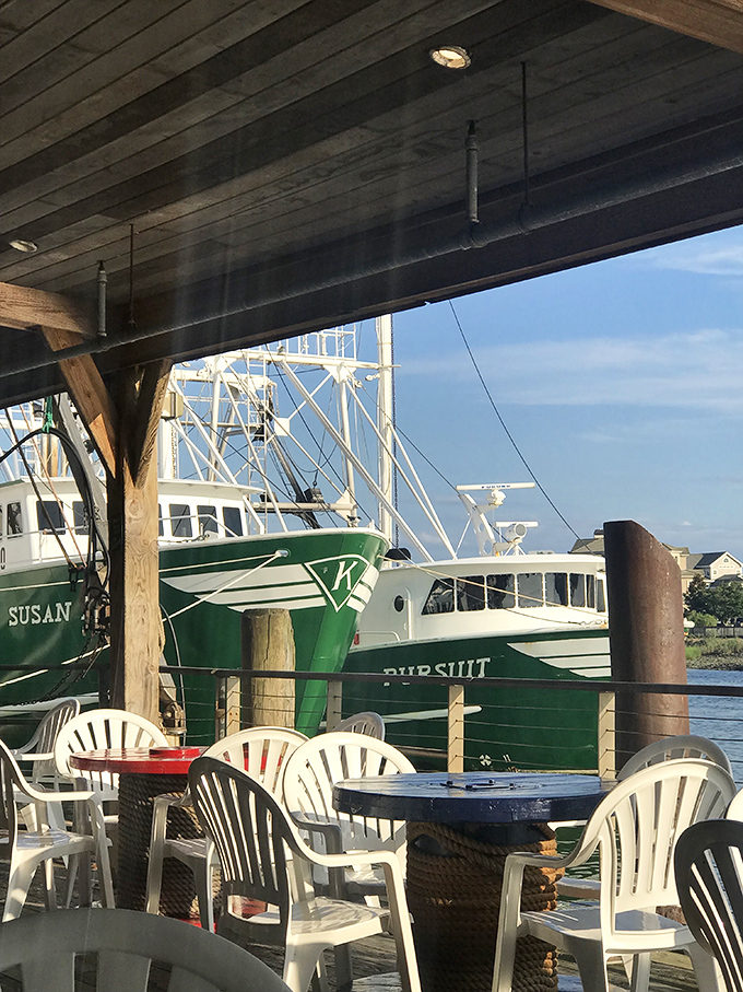 Dockside dining where fishing boats provide both the scenery and the menu. Nothing beats eating seafood while watching where tomorrow's catch will arrive from. 