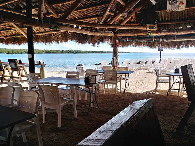 Where the thatched roof meets the shoreline&mdash;dining with your toes in the sand and your worries drifting out to sea.