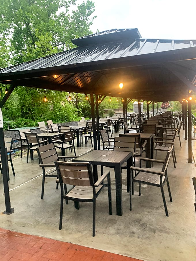 Pennsylvania evenings were made for this patio. The outdoor seating area offers fresh air, twinkling lights, and the perfect backdrop for summer dining.