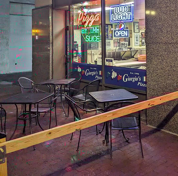 Those outdoor tables aren't just seating&mdash;they're front-row tickets to the best lunch theater in downtown Indianapolis.