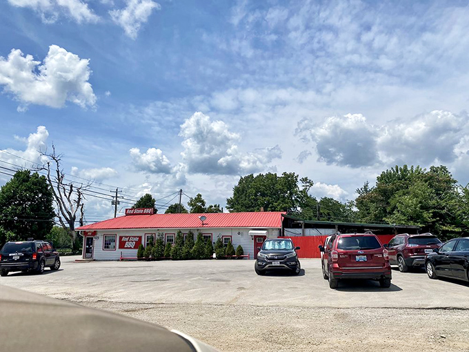 The humble exterior hides barbecue greatness within, like finding a winning lottery ticket in the pocket of old jeans. Don't judge this book by its cover.