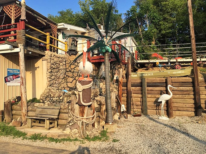 Exterior decorations that set the tone for what awaits inside—a quirky, one-of-a-kind dining experience that's authentically Ohio.