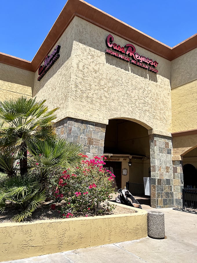 In the harsh light of day, Casa Reynoso's exterior remains humble&mdash;a desert mirage that delivers on its promise of culinary oasis.