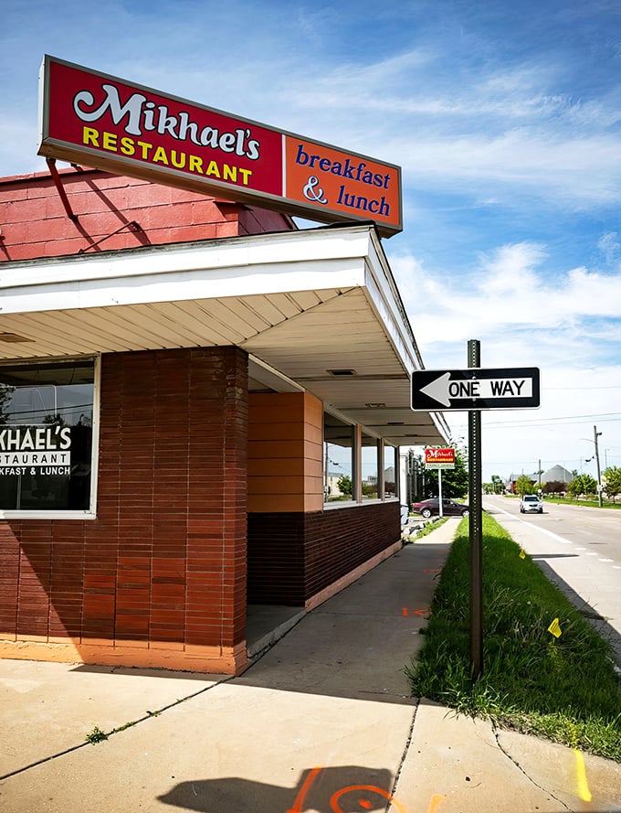 That iconic sign against Iowa blue skies &ndash; a beacon of breakfast hope on a one-way street that many make special trips to visit.