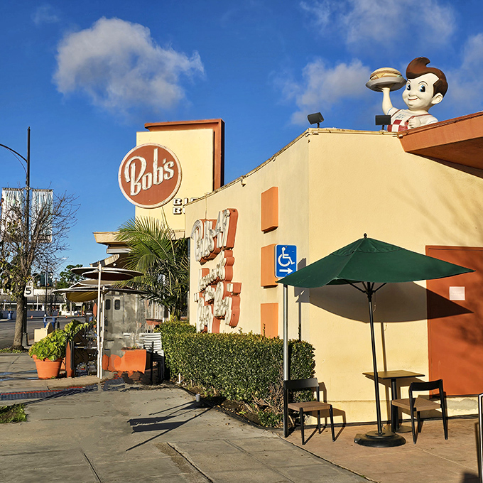 That Big Boy statue isn't just holding a burger&mdash;he's hoisting the American dream on a sesame seed bun for all to see.