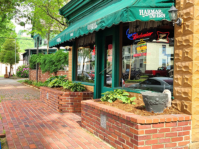 Brick planters and lush greenery frame the entrance to this Marietta institution, where hunger goes to surrender and diet plans go to die.