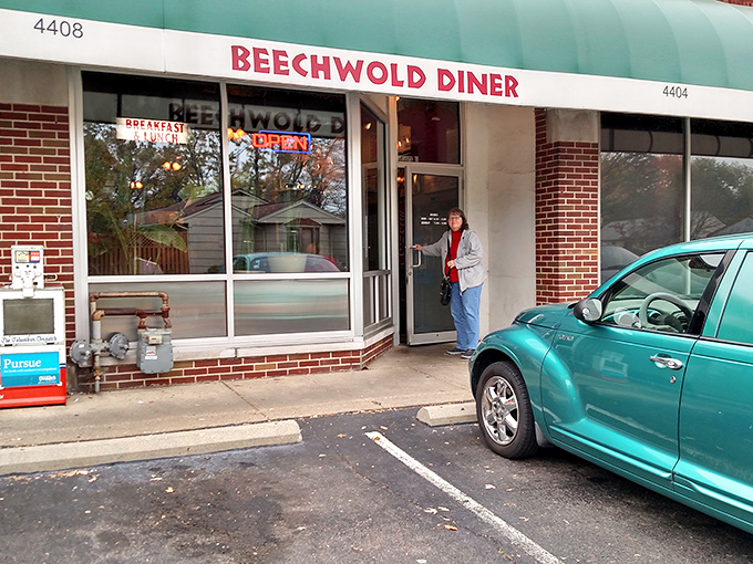 The unassuming entrance to flavor paradise. That green awning has sheltered generations of hungry Ohioans from both rain and breakfast disappointment.