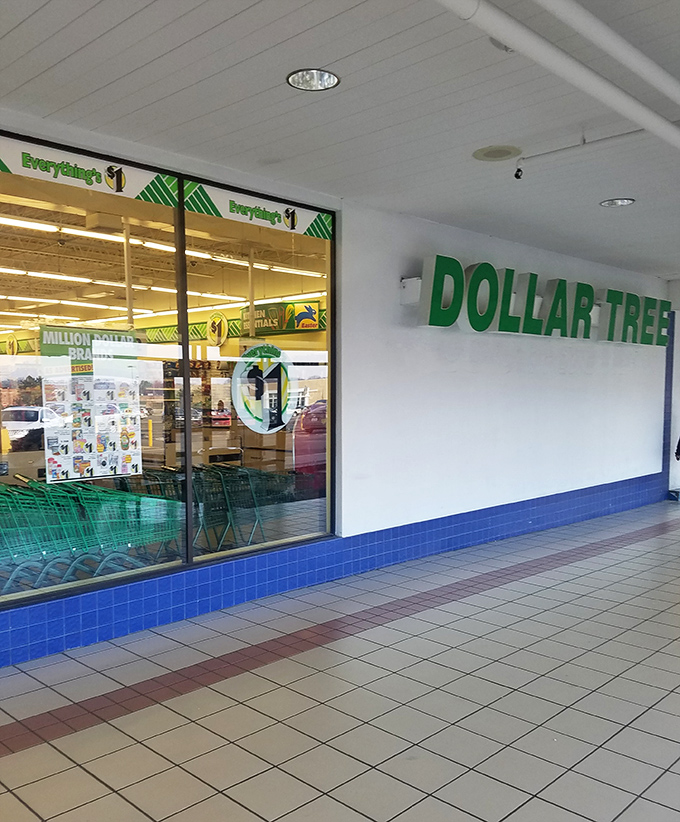 The entrance promises adventure within, where Michigan's most resourceful shoppers turn quarters into treasures with remarkable ingenuity.