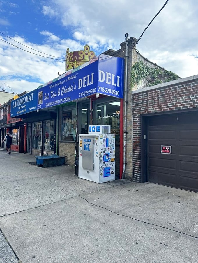 Nestled between a laundromat and brick buildings, this unassuming deli has earned its crown as the "Sandwich King of Astoria."