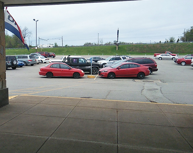 A parking lot filled with cars of treasure hunters&mdash;each vehicle potentially leaving with more cargo than it arrived with.