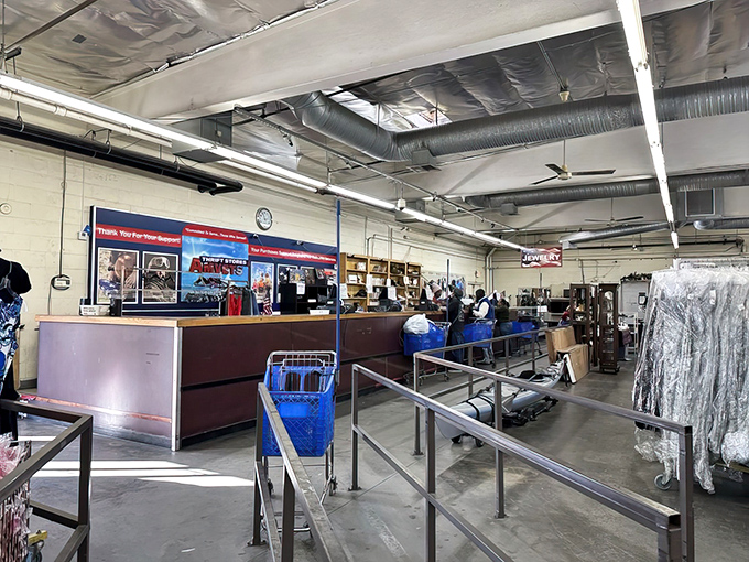 Where the magic happens: the checkout counter where $35 transforms from just money into bags full of treasures and possibilities.