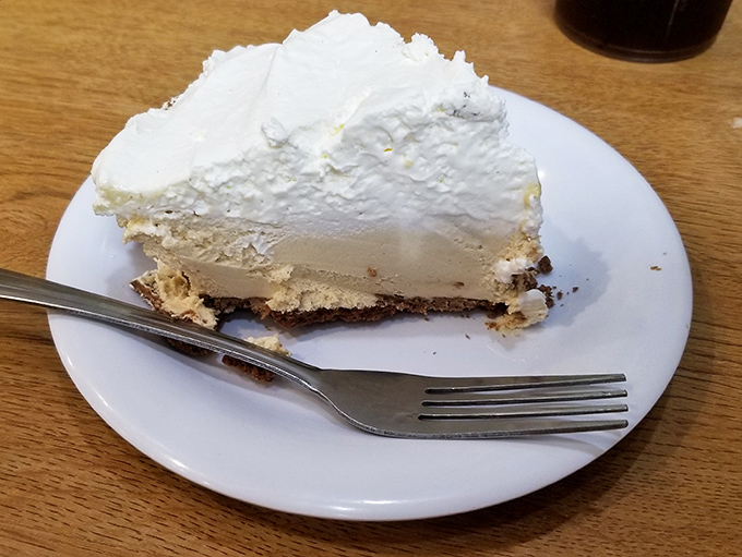 The legendary peanut butter pie &ndash; cloud-like filling on a perfect graham cracker crust. Worth the drive from anywhere in Ohio.