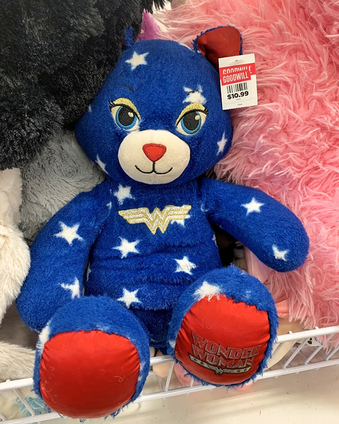 Even Wonder Woman needs a second home sometimes. This plush superhero awaits a child who'll appreciate her powers of comfort and imagination.