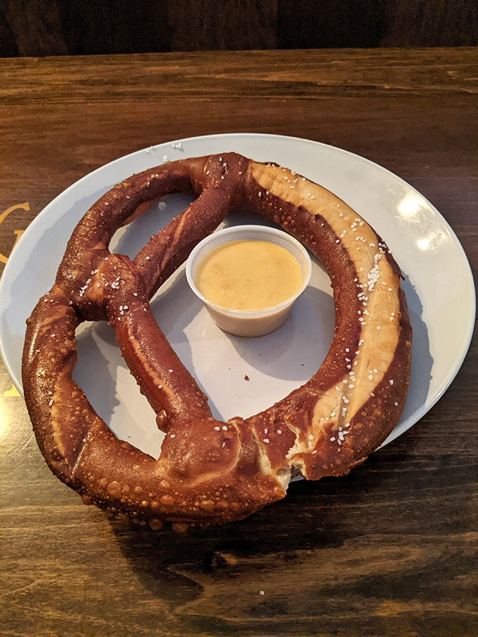 The pretzel that ate Pittsburgh&mdash;a glorious carb halo with cheese sauce in the middle, like a doughy solar eclipse on a plate.