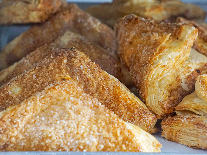 Crispy, flaky, sugar-dusted perfection. If angels made breakfast, it would look suspiciously like these pastries from El Rosal Bakery.