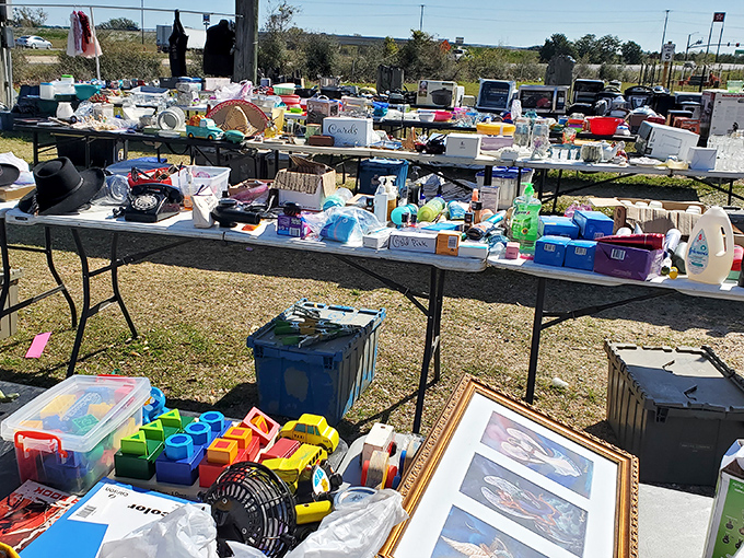 The ultimate "everything but the kitchen sink" display. In this sea of randomness, someone will find exactly what they didn't know they needed.