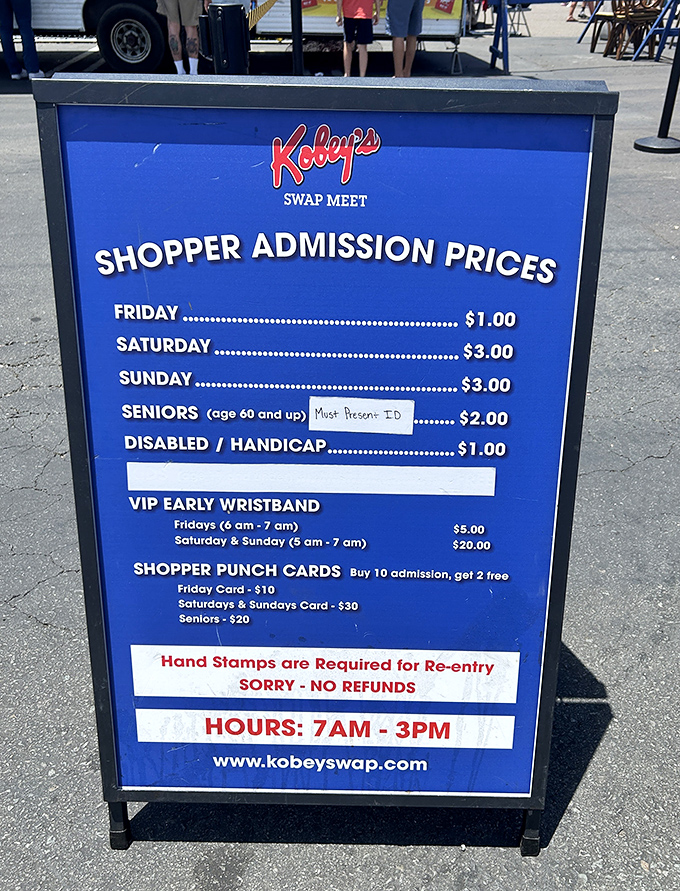 Admission prices posted clearly, though the real cost is restraining yourself from buying things you absolutely don't need.