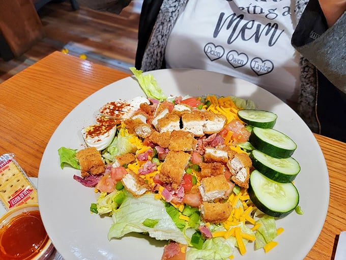This isn't just a salad&mdash;it's proof that Mary B's does everything well. Crisp greens, grilled chicken, and fresh veggies that could convert even a devoted carnivore.