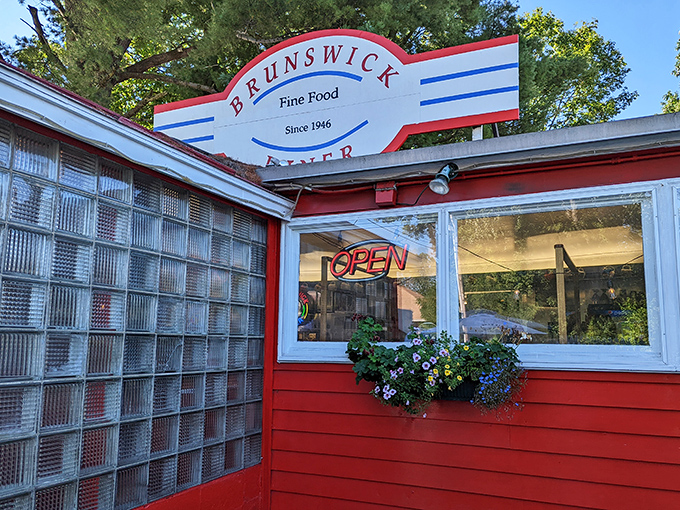 Since 1946, this sign has been Brunswick's version of a lighthouse, guiding hungry travelers to a safe harbor of perfect pancakes and endless coffee.