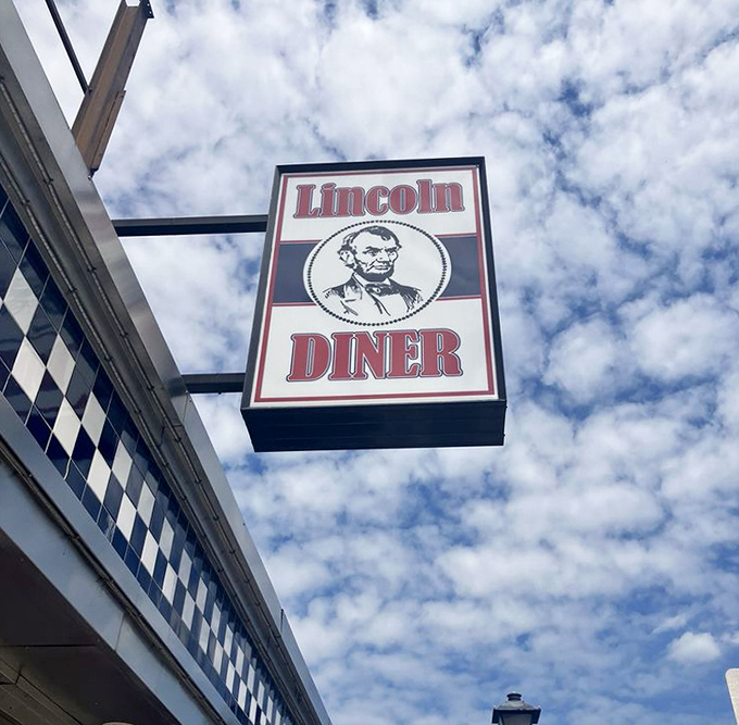 Under Pennsylvania skies, the Lincoln Diner sign promises what every road-weary traveler hopes for: honest food in a place with character.