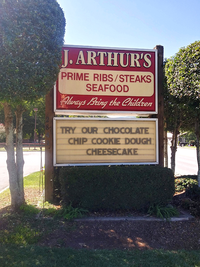 That sign might be simple, but locals know it marks the spot where beef dreams come true.