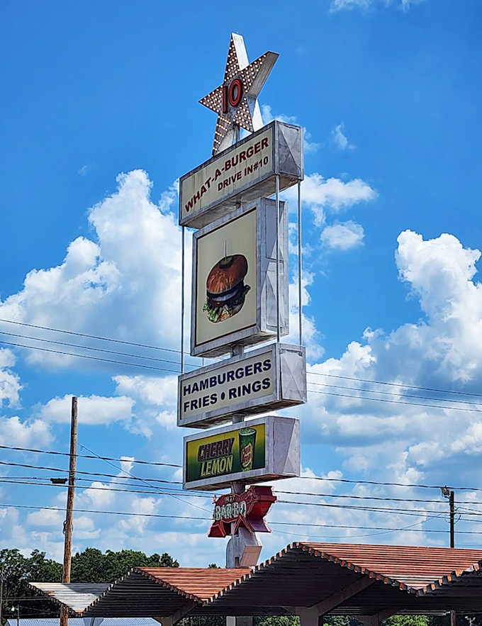 That star-topped sign doesn't just advertise burgers—it's practically a North Carolina landmark. If this sign could talk, it would sound like your favorite uncle.