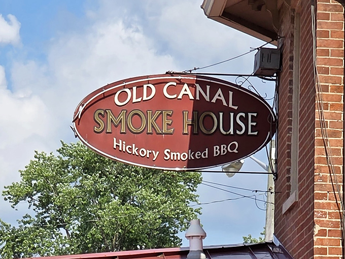 The sign that beckons hungry travelers like a lighthouse guides ships&mdash;promising safe harbor for empty stomachs.