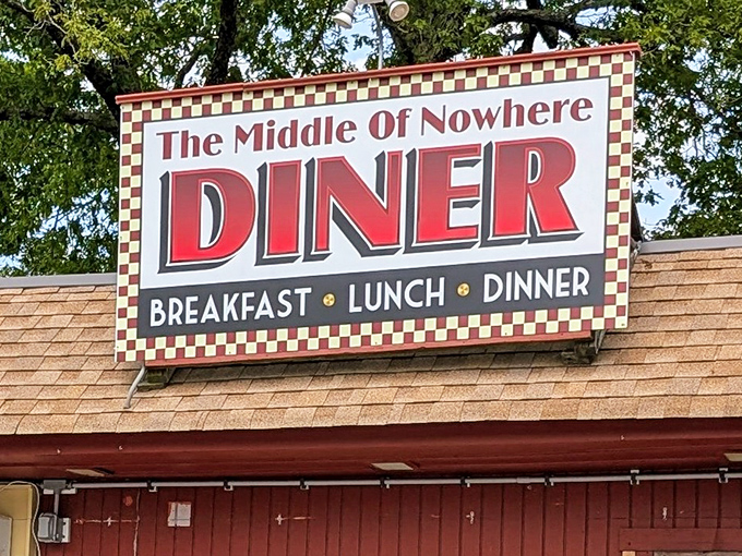 The sign that's launched a thousand detours. Those red letters against the checkered border have become a beacon for hungry Rhode Islanders in the know.
