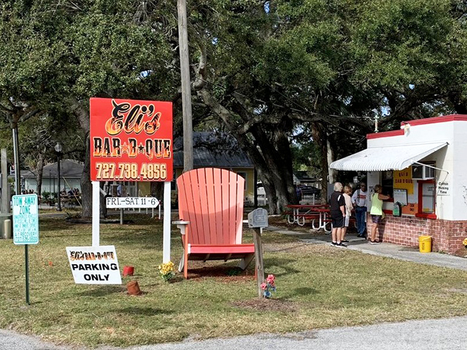 That oversized red chair isn't just cute &ndash; it's where you'll want to sit after consuming what might be the best barbecue in Florida.