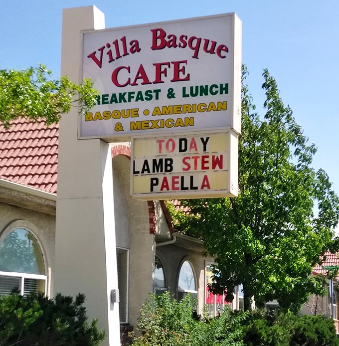 The roadside marquee announces today's specials like a town crier. Lamb stew and paella: two reasons to pull over immediately.