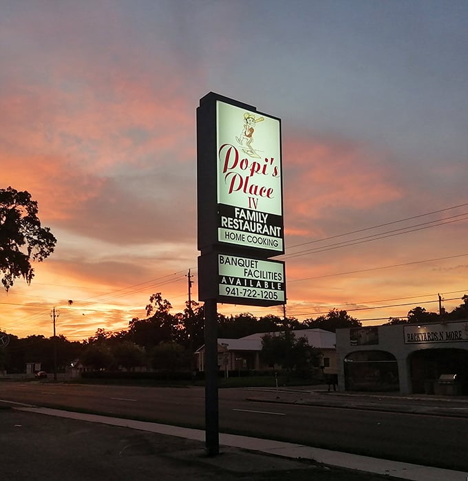 As the sun sets behind Popi's sign, locals know this isn't just a restaurant&mdash;it's a community landmark that measures time in meals shared.