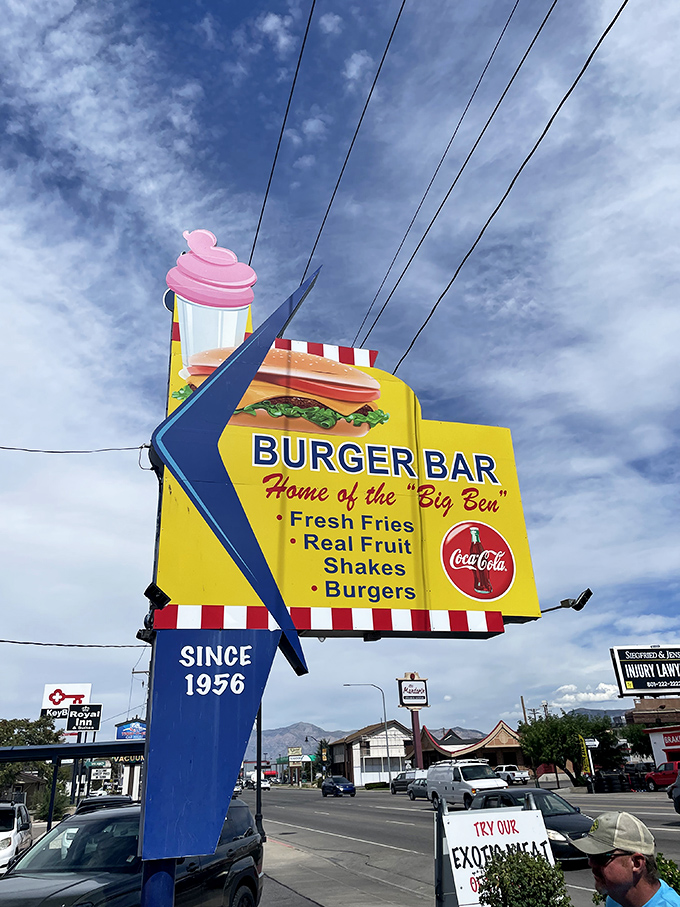 That iconic sign has been pointing the way to burger nirvana since 1956. Some landmarks guide you to scenic views; this one guides you to flavor.