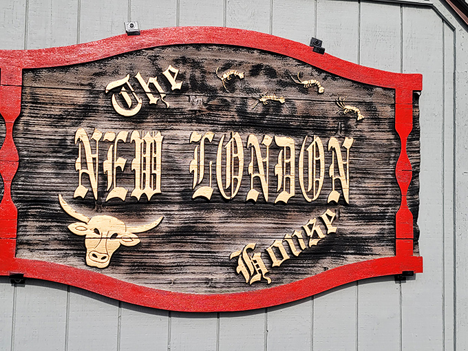 The wooden sign announces your arrival at beef paradise with vintage charm&mdash;like finding the entrance to a delicious secret society that everyone's talking about.