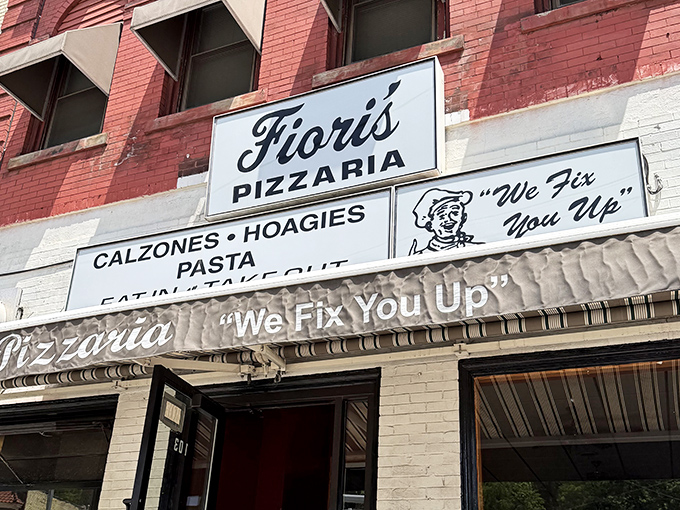 The sign that's guided hungry Pittsburghers through rain, snow, and post-game traffic. Those five words—"We Fix You Up"—might be the most honest advertising in America.