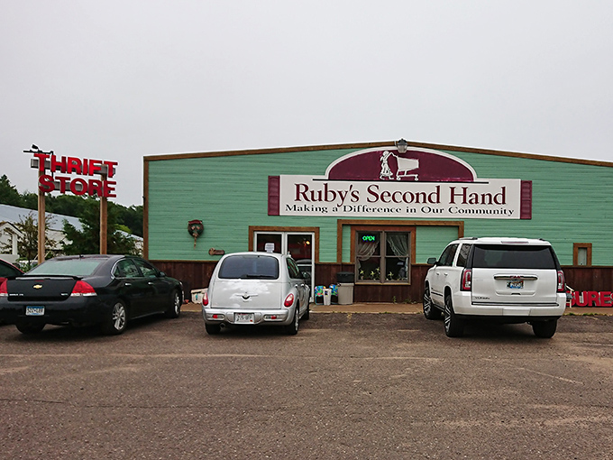 Ruby's unmistakable exterior promises "Making a Difference in Our Community" &ndash; a mission accomplished one treasure at a time.