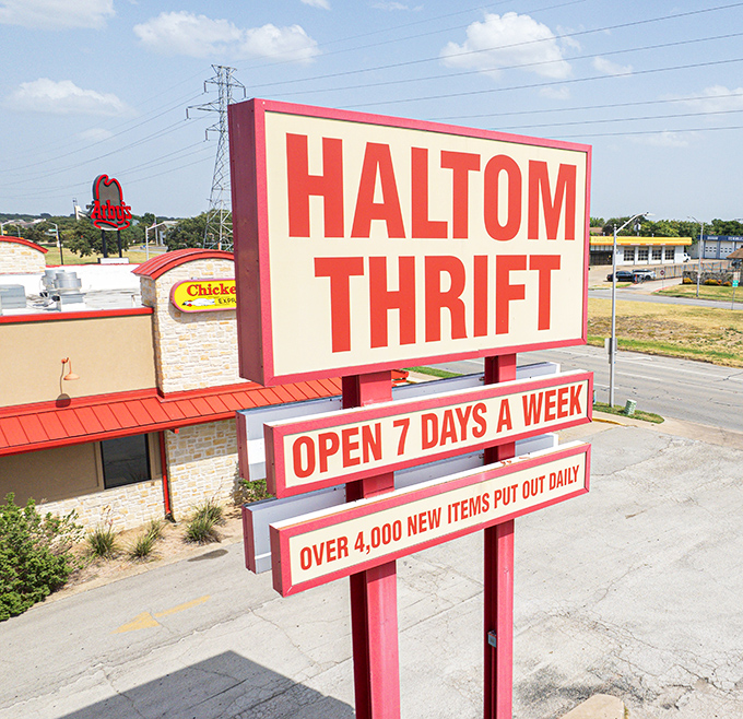 The roadside marquee promises seven-day access to bargain bliss. Like Vegas for the fiscally responsible set.
