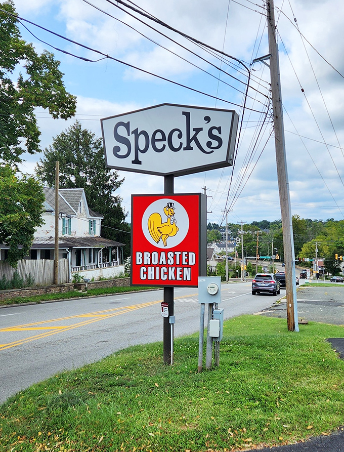Speck's sign stands as a landmark on the Pennsylvania landscape, a North Star for those seeking chicken perfection.