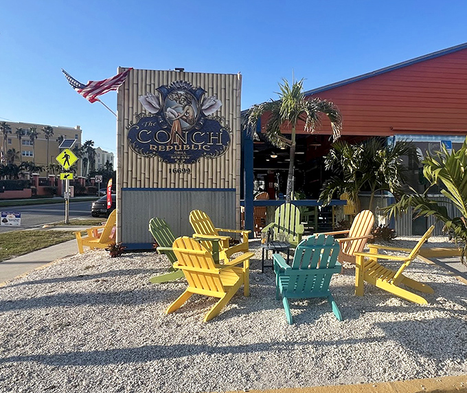 Adirondack chairs invite you to linger before or after your meal&mdash;the restaurant equivalent of a "come on in, the water's fine" welcome.