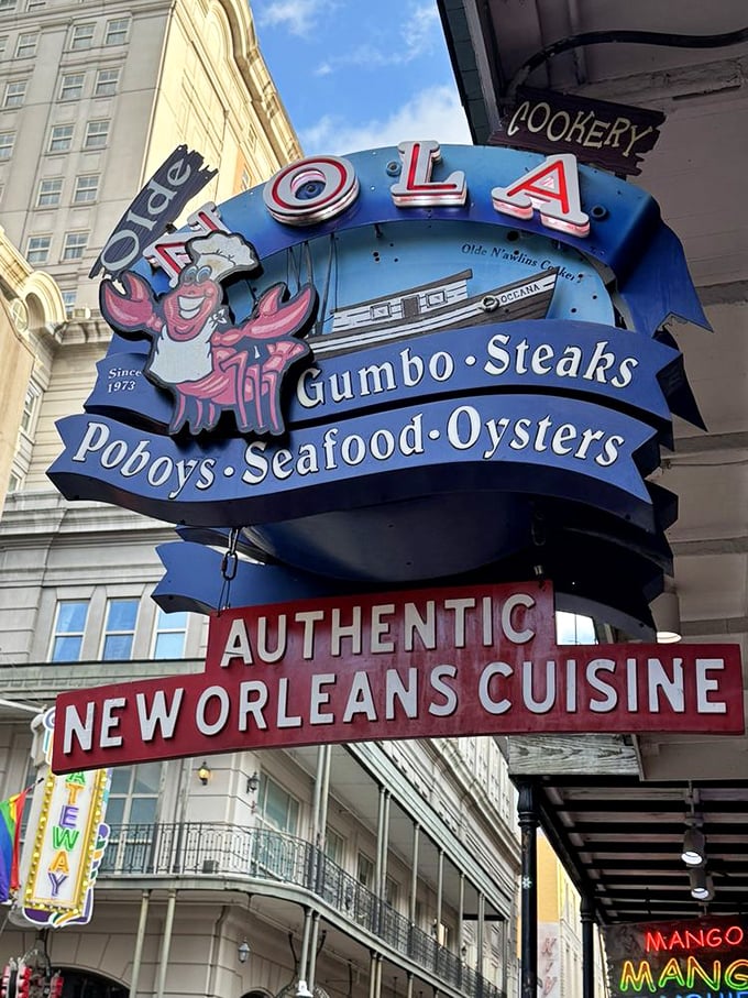 The sign doesn't just mark a restaurant&mdash;it's a beacon of culinary authenticity in a sea of French Quarter options.