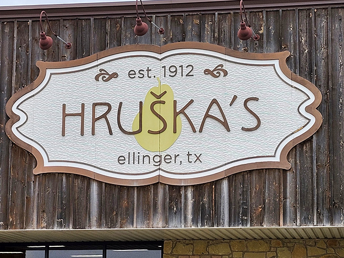 The vintage sign proudly proclaims Hru&scaron;ka's heritage since 1912 &ndash; over a century of perfecting the art of making travelers slam on their brakes.