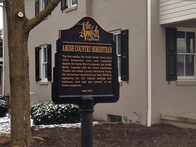 History you can actually read without squinting at your phone. This sign marks the Amish Country Homestead, where traditions aren't retro&mdash;they're simply uninterrupted.