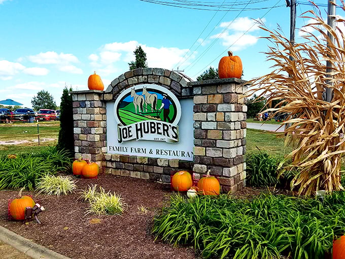 Fall at Joe Huber's isn't just a season&mdash;it's a celebration where pumpkins stand guard over the gateway to comfort food paradise.