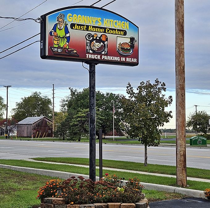 The sign promises exactly what awaits inside&mdash;"Just Home Cookin'" isn't marketing speak, it's a straightforward guarantee that's honored with every plate served.