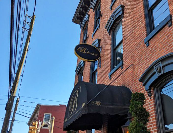 The iconic Belvedere sign&mdash;a beacon for food lovers that simply states: "Yes, this is the place you've been hearing about."