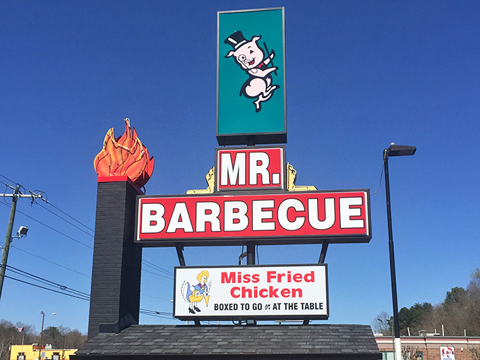 That iconic pig in a top hat says everything you need to know &ndash; this place takes its barbecue seriously, but itself? Not so much.