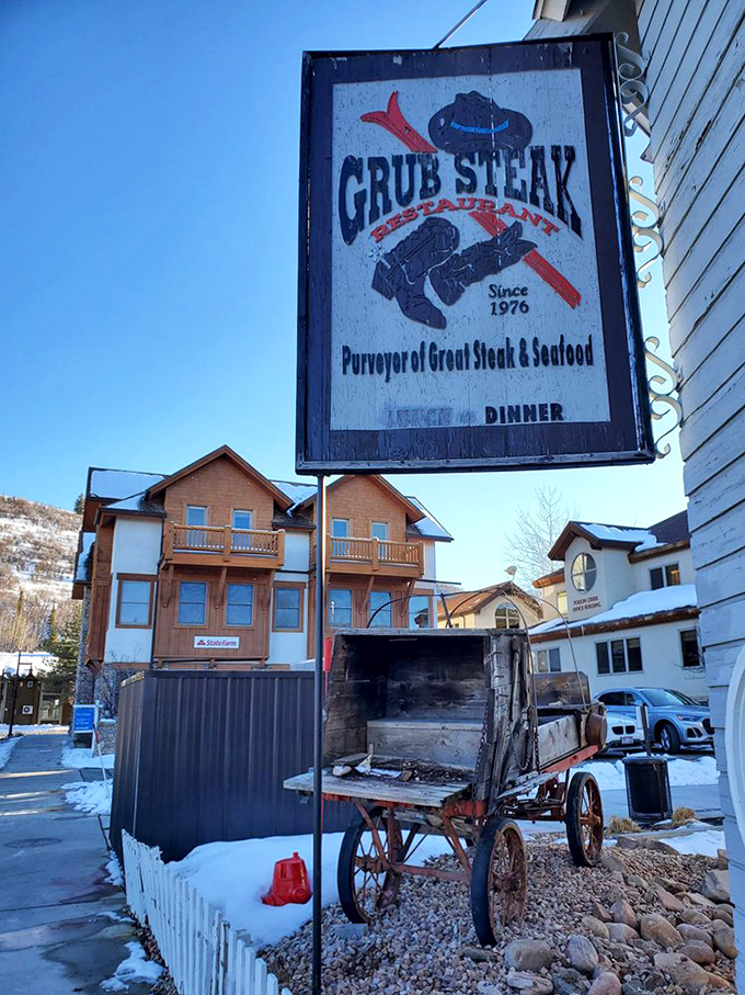 The iconic sign stands tall against Utah's blue sky, a beacon for hungry travelers and a landmark for locals who know where the good stuff is.