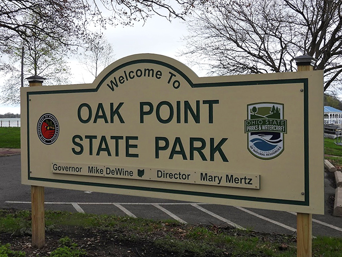 The official welcome sign&mdash;Ohio's smallest state park making the biggest impression on visitors lucky enough to discover this hidden gem.