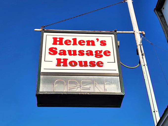 The iconic sign swinging in the Delaware breeze&mdash;a North Star for breakfast pilgrims seeking sausage salvation.