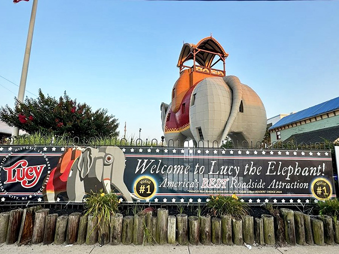 "America's Oldest Roadside Attraction" proclaims the sign, and who are we to argue with a six-story elephant? Lucy's been drawing crowds since 1881.