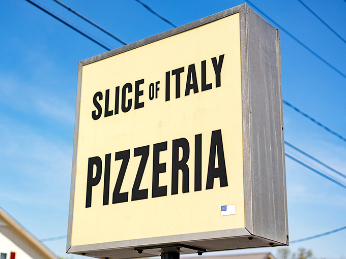 That sign against the blue Pennsylvania sky has guided hungry travelers for years&mdash;a yellow north star for pizza pilgrims.